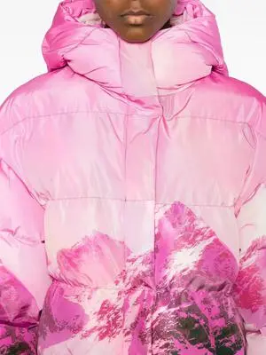 Patrizia Pepe Mountain Print Puffer Jacket