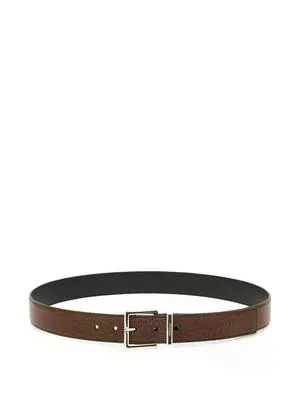 FERRAGAMO Square-buckle Leather Belt - Brown