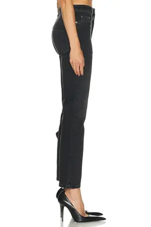 AREA Bow Straight Leg Jeans