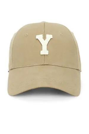 Saint Laurent Baseball Hat - Kaki & Ivory