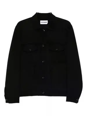 Attachment Buttoned-pocket Jacket - Black