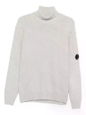C.P. COMPANY Lens-detail Roll-neck Sweater - Grey