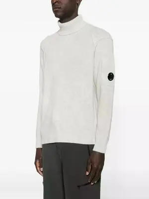 C.P. COMPANY Lens-detail Roll-neck Sweater - Grey