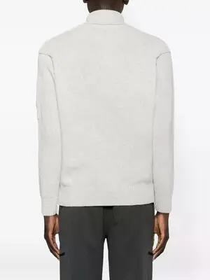 C.P. COMPANY Lens-detail Roll-neck Sweater - Grey