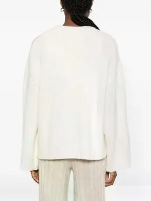 Soft Goat Chunky Knit Crewneck - Neutrals