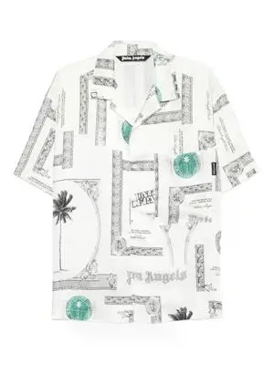 Palm Angels Camp Collar Shirts For Men