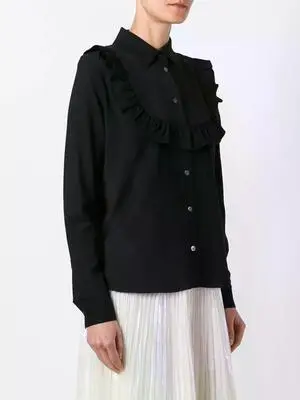 Maison Kitsuné Ruffled Panel Shirt