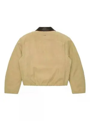 ADER ERROR Contrast-collar Long-sleeve Jacket - Neutrals