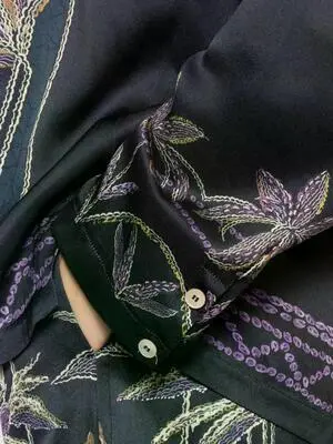 FORTE_FORTE Embroidered Floral Shirt