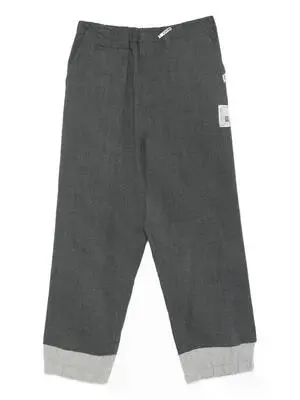 Mihara Yasuhiro Paneled Trousers With Cuffed Hem