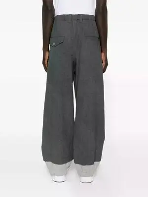 Mihara Yasuhiro Paneled Trousers With Cuffed Hem