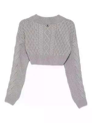 Patrizia Pepe Cable-knit Cropped Pullover