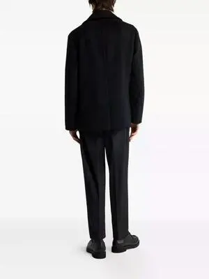 Etro Jacquard Double-breasted Pea Coat - Blue