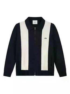 ARTE ANTWERP Striped Zip-up Cardigan