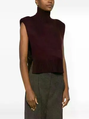 Patrizia Pepe High-neck Sleeveless Sweater