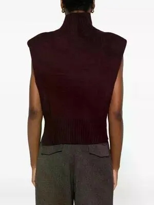 Patrizia Pepe High-neck Sleeveless Sweater