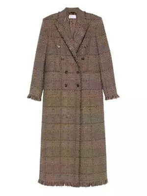 Giuseppe Di Morabito Check-pattern Double-breasted Coat