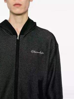 CHOCOOLATE Mesh-panel Zip-up Hoodie