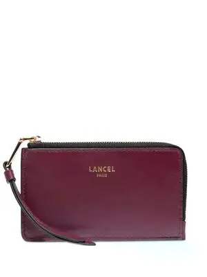 LANCEL Zip-fastening Leather Card Holder - Red