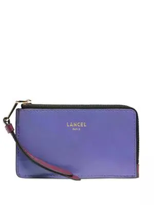 LANCEL Zip-fastening Leather Card Holder - Purple
