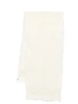 Faliero Sarti Sequin-embellished Fringed Scarf - Neutrals