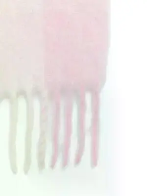 Acne Studios Checked Fringed Scarf - Pink