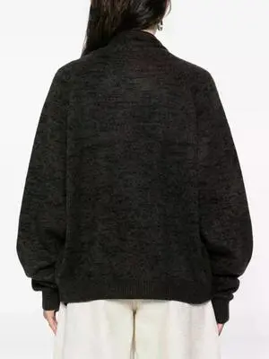 Frenckenberger Open-front Cardigan - Black