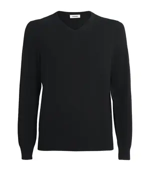 Sandro Wool V-neck Sweatshirt