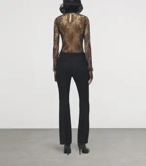 Alexander McQueen Wool Flared Trousers
