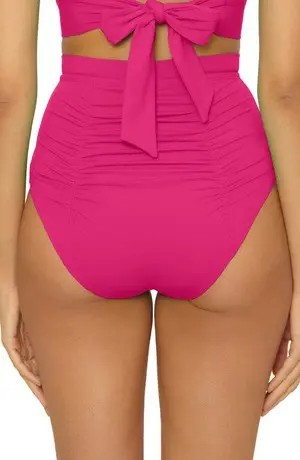 SOLUNA High-waist Bikini Bottom - Hot Pink