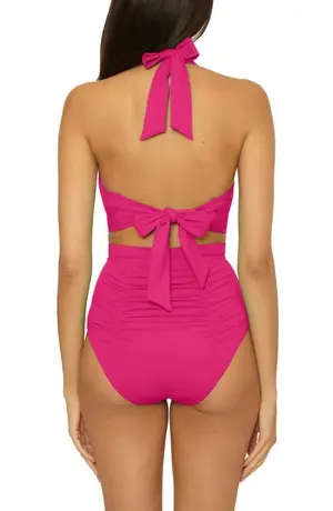 SOLUNA High-waist Bikini Bottom - Hot Pink