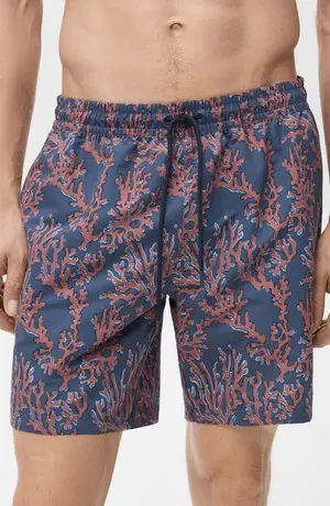Mango Printed Swim Trunks