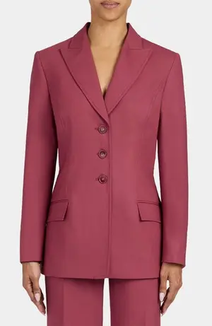 Santorelli Freya Three-button Stretch Wool Jacket