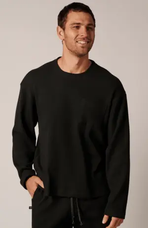 LEISURE LAB Cozy Cotton Crewneck - Fireside