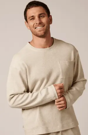 LEISURE LAB Cozy Cotton Crewneck - Marshmellow