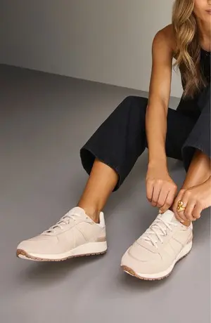 FRANKIE4 Leather Lace-up Sneakers - Ecru