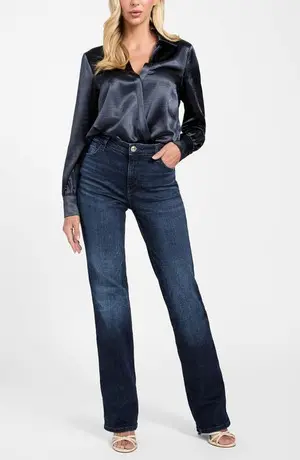 Guess Leah Long Sleeve Satin Bodysuit