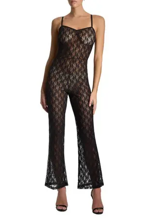 Hanky Panky Lucy Sheer Lace Jumpsuit - Black