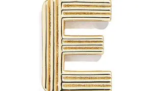 Baublebar Oversized Etched Letter Initial Pendant Necklace - Gold E