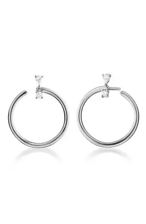 Monica Rich Kosann Large Galaxy Wrap Hoop Earrings - Silver