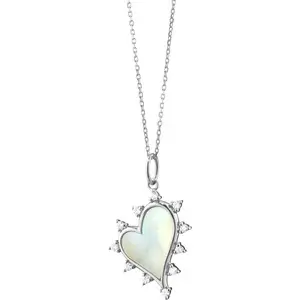 Monica Rich Kosann Sterling Mother-of-pearl Heart Pendant Necklace - Silver