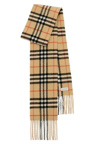 Burberry Check Cashmere Scarf - Sand