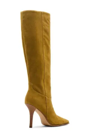 Steve Madden Wescot Knee High Boots - Olive Suede