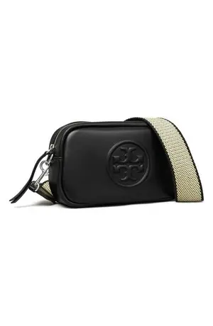 Tory Burch Mini Miller Soft Leather Crossbody Bag - Black