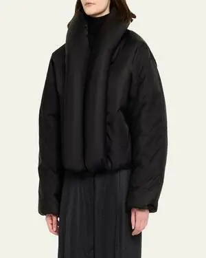 Alaïa Taffeta Padded Bomber Jacket