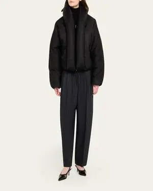 Alaïa Taffeta Padded Bomber Jacket