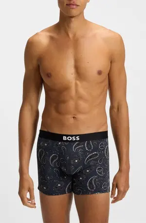 BOSS Assorted 3-pack Power Stretch Cotton Boxer Briefs - Open Miscellaneous