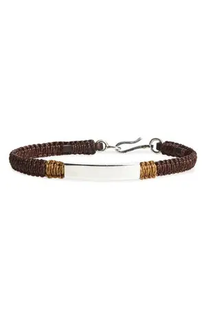 Caputo & Co Macramé Id Bracelet - Brown Combo