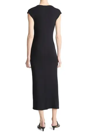 Vince Cowl Neck Cap Sleeve Maxi Dress