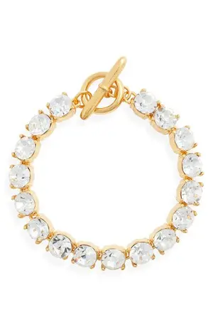 KENNETH JAY LANE Crystal Toggle Bracelet - Gold